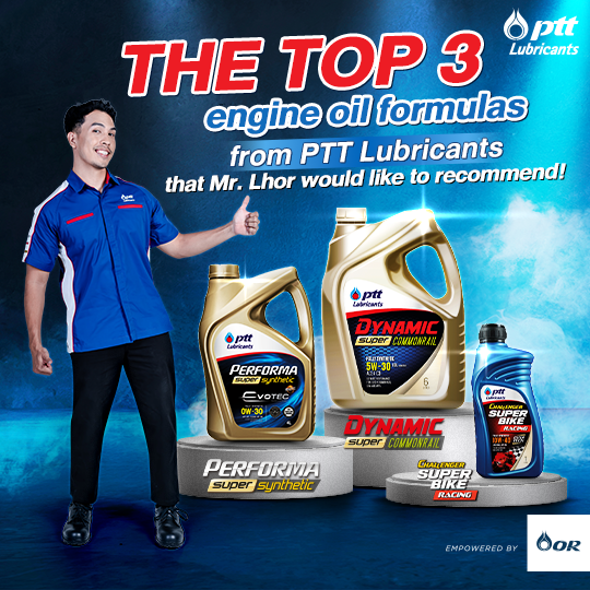 The top 3 engine oil formulas from PTT Lubricants that Mister Lhor ...