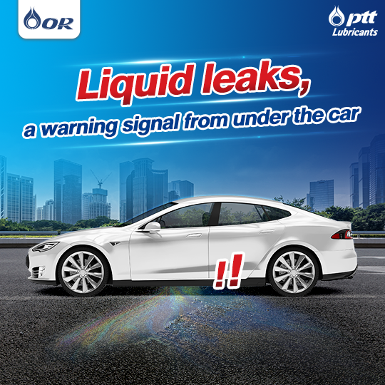 Liquid leaks, a warning signal from under the car